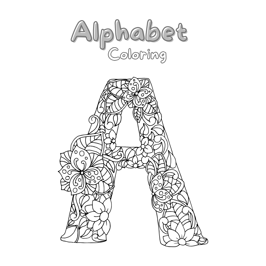 Livre de coloriage Alphabet - Alphabet Coloring – Brilliant-Kids